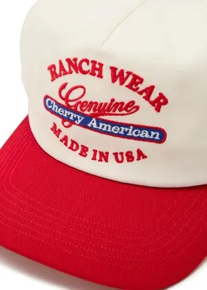 CHERRY LOS ANGELES Ranchwear 5 Panel Embroidered Canvas Cap