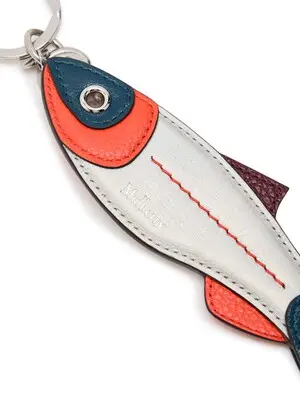 Mulberry Fish Panelled Leather Keyring