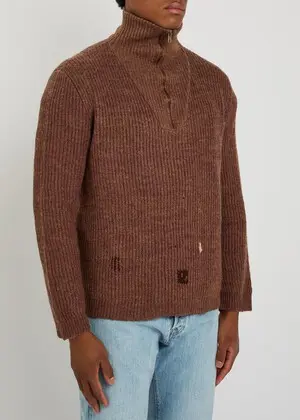 MAISON MARGIELA Ribbed Wool And Linen-blend Jumper
