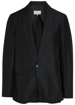 MAISON MARGIELA Cotton-blend Blazer - Dark Blue