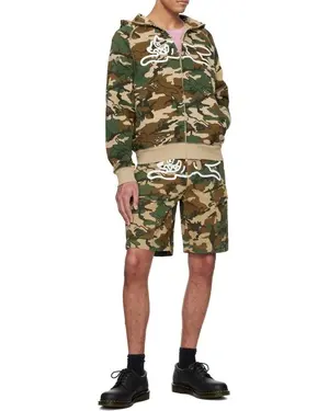 ICECREAM Running Dog Woodland Camo Zip-up Hoodie
