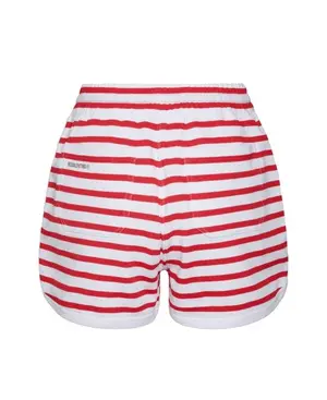 Red Valentino Striped Drawstring Shorts