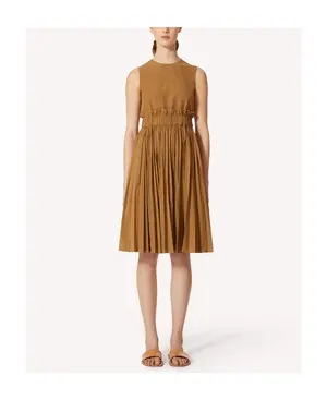 Red Valentino Pleated Sleeveless Dress