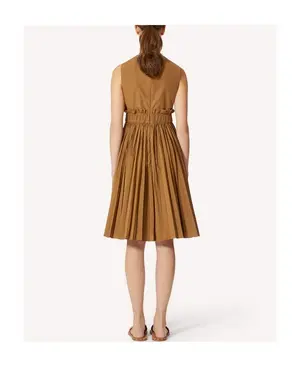 Red Valentino Pleated Sleeveless Dress