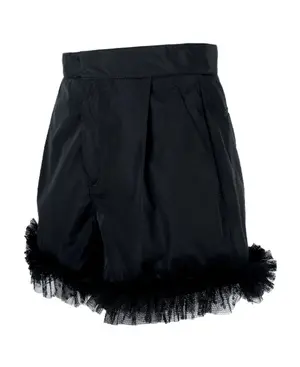 Red Valentino Mesh Tulle Ruffled Shorts
