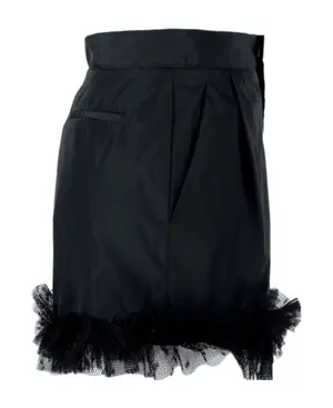 Red Valentino Mesh Tulle Ruffled Shorts