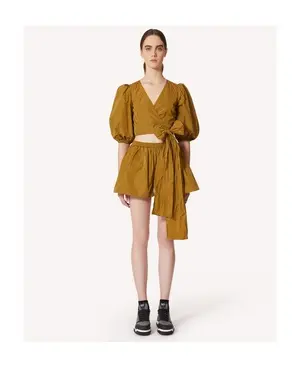Red Valentino V-neck Bow Blouse