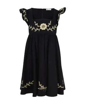 Red Valentino Square Neck Dress - Black