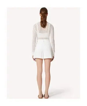 Red Valentino Knitted Belt Detail Shorts