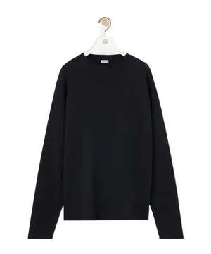Loewe Logo Detailed Crewneck Jumper - Black