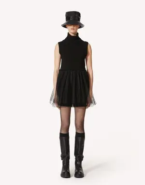 Red Valentino Mesh Tulle Knitted Pullover