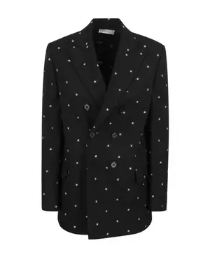 Red Valentino Star-printed Double Breasted Blazer