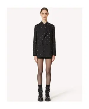 Red Valentino Star-printed Double Breasted Blazer