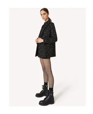 Red Valentino Star-printed Double Breasted Blazer