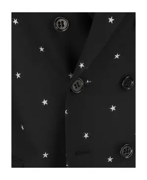 Red Valentino Star-printed Double Breasted Blazer
