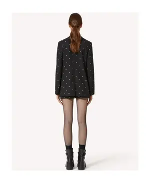 Red Valentino Star-printed Double Breasted Blazer