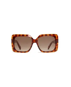 Celine Oversized S096 Sunglasses In Acetate - Brown