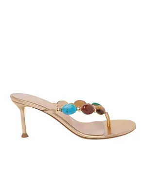GIANVITO ROSSI Shanti Thong Sandals - Nude