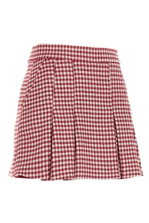 Red Valentino Check Pattern Shorts