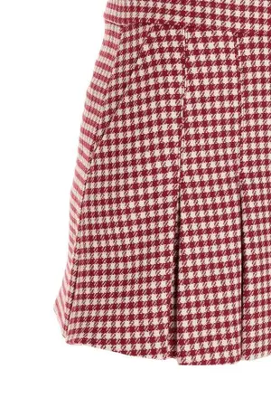 Red Valentino Check Pattern Shorts