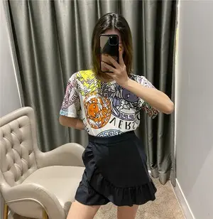 Red Valentino Blue Striped Skirt