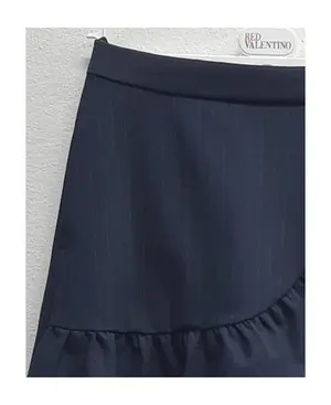 Red Valentino Blue Striped Skirt
