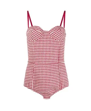 Red Valentino Plaid Jumpsuit