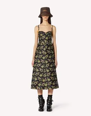 Red Valentino Three-leaf Brocade With Corset