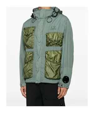 C.P. COMPANY Mille Jacket With Hood And Front Pocket Details
