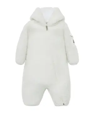Moncler Teddy Hooded Baby Grow - White