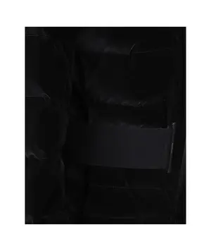 Moncler Hooded Padded Coat With Detachable Belt - Black