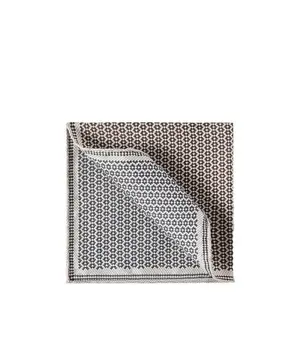 Brunello Cucinelli Silk Geometric-pattern Pocket Square - Brown