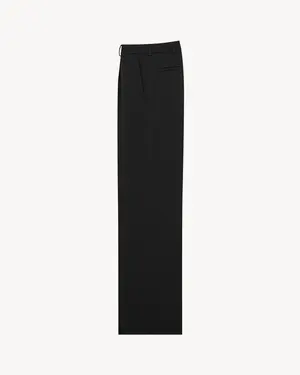 Saint Laurent Fluid Pants In Grain De Poudre