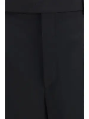 Saint Laurent Fluid Mid-rise Pants - Black