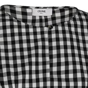 Celine Gingham Check Cotton Midi Dress