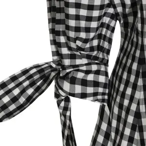 Celine Gingham Check Cotton Midi Dress