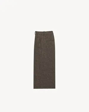 Saint Laurent Culottes In Herringbone Wool
