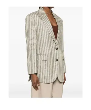 Brunello Cucinelli Relaxed Striped Blazer