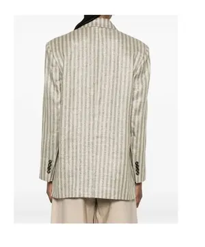 Brunello Cucinelli Relaxed Striped Blazer