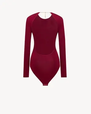 Saint Laurent Open-back Knit Bodysuit