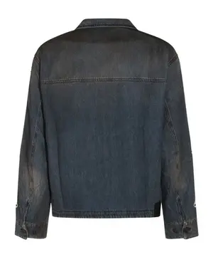 Amiri Logo Detail Denim Jacket - Black