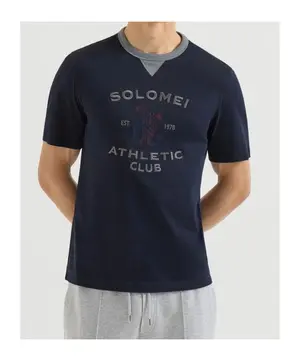 Brunello Cucinelli Cotton Jersey Crew Neck T-shirt With Print