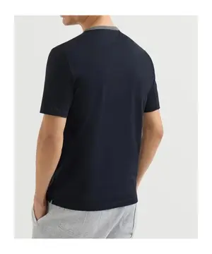 Brunello Cucinelli Cotton Jersey Crew Neck T-shirt With Print