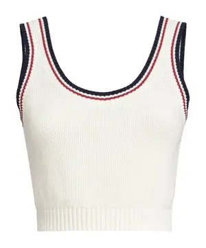 Brunello Cucinelli Cotton Piqué-effect Knit Crop Top - White