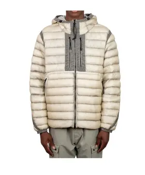 C.P. COMPANY Long-sleeved Hooded Down Jacket - Nude