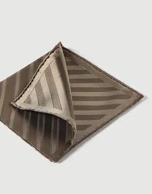 Brunello Cucinelli Regimental-stripe Silk Pocket Square