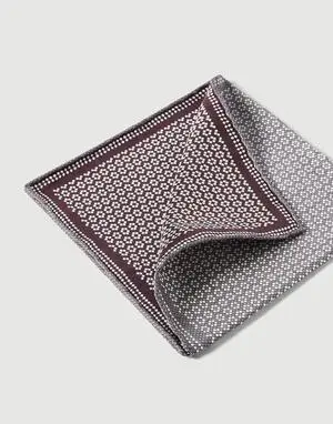 Brunello Cucinelli Silk Geometric-pattern Pocket Square