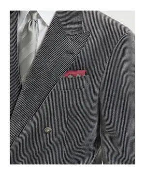 Brunello Cucinelli Silk Pocket Square With Medallion Design