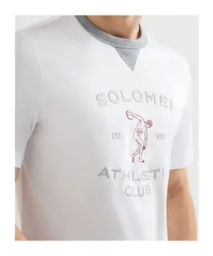 Brunello Cucinelli Cotton Jersey Crew Neck T-shirt With Print