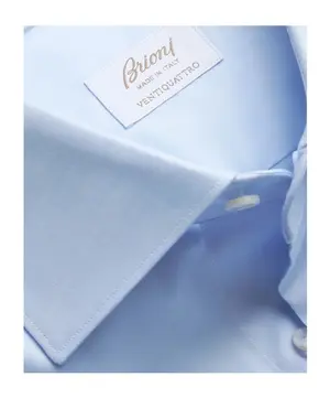 Brioni Ventiquattro Cotton Twill Formal Shirt
